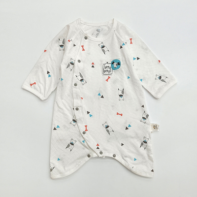 婴格朗迪YG201319儿童新生儿春秋款薄款长袖连体空调服纯棉宝宝