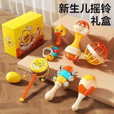 婴儿玩具拨浪鼓0到3个月6宝宝新生手摇铃沙蛋2月龄小沙锤听力训练