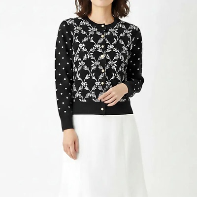 纯元 TEEE  羊毛混纺 针织提花开衫