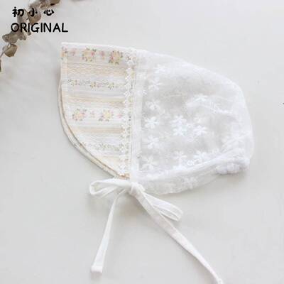 夏季EAG薄款婴儿子阳女宝宝宽大帽帽檐遮月帽小龄婴幼儿出游防晒