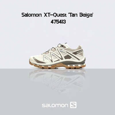 SALOMON萨洛蒙 XT-Quest vibe风 低帮 登山鞋 男女 米灰色 475413