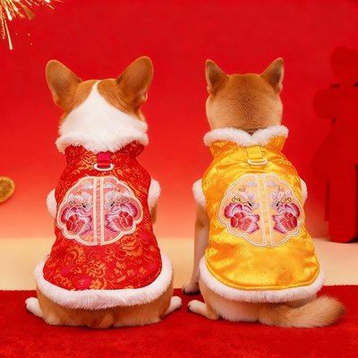 2025新款狗狗新年衣服保暖