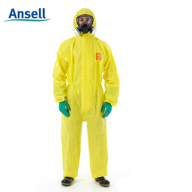 正品ANSELL安思尔 MC3000防护服连体全身化学实验室防酸碱防尘隔_虎窝淘