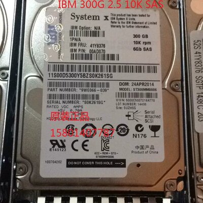 300G 2.5 10K 6G SAS HDD 41Y8376 刀片 M2 M3 M4 通用议价