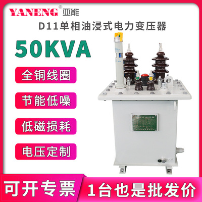 10kvD11单相油浸式电力变压器250/400杆上高低压配电变压器 50kva