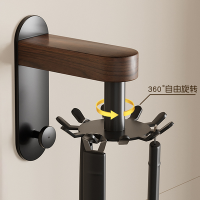 日本旗舰店正品模范夫人厨房挂钩旋转多功能勺子锅铲收纳架厨具置