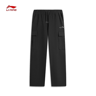 李宁滑板男直筒宽松休闲运动长裤