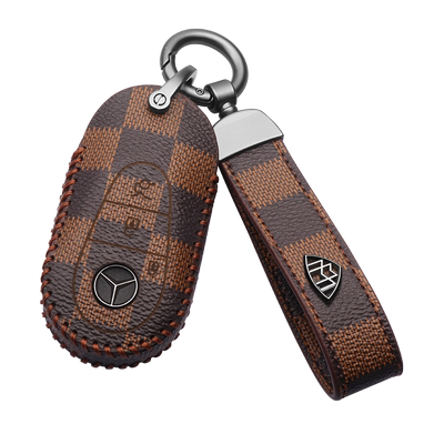 迈巴赫牛皮高档汽车钥匙包套壳扣