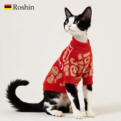 Roshin冬季加厚保暖猫咪卫衣