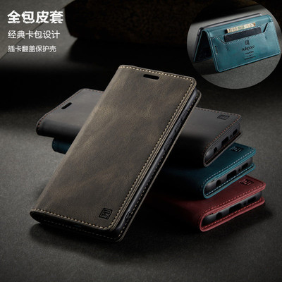 适用三星A12/A22手机壳Samsung插卡A32翻盖A42 5G全包皮套A50S带盖A70商务galaxy男士card wallet case cover