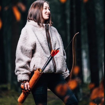 进口熊爪真皮箭囊反曲美猎弓传统