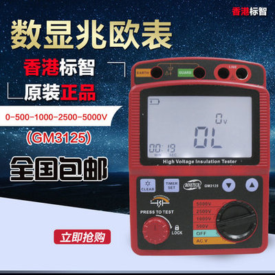 原装香港标智GM3125数字兆欧表绝缘电阻测试仪超AR3125