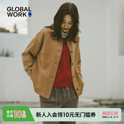GLOBAL WORK 外套女2026春季新款挺阔版型通勤翻领夹克632429
