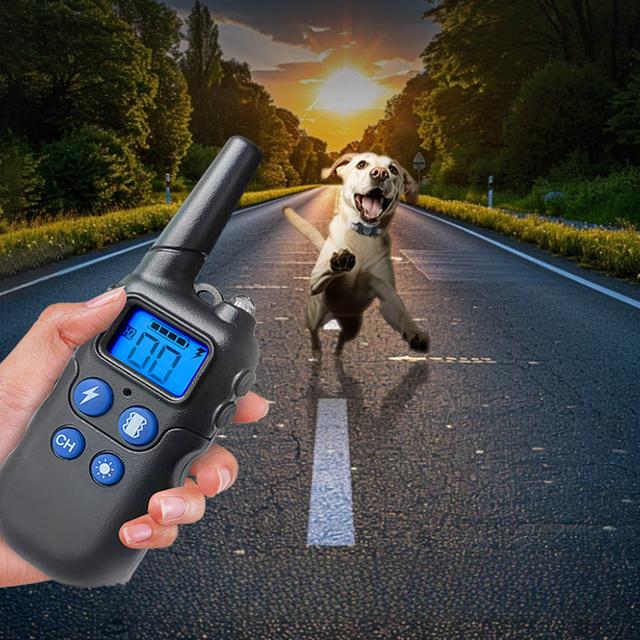 语音喊话训狗器遥控训狗电击项圈超远距离止吠器训狗项圈加强版本