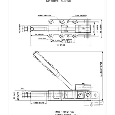 嘉刚好手推拉式快速夹具CH/HS-30600HL/31200HL/32500HL/35000HL