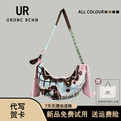 托特包撞色帆布单肩斜挎包