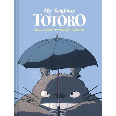 现货 吉卜力工作室 龙猫 2026年12个月周计划本 文创周边 英文原版 Studio Ghibli My Neighbor Totoro 2026 12-Month Weekly Plan