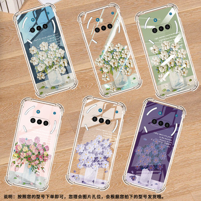 适用NothingPhone3APro手机壳Phone3A油画插花气囊壳Phone3中国风NothingPhoneCMF2Pro硅胶防摔保护套