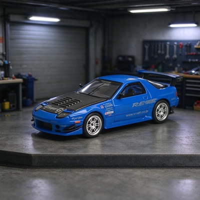 拓意1/64仿真马自达RX7 FC3S RE AMEMIYA合金汽车模型摆件玩具车