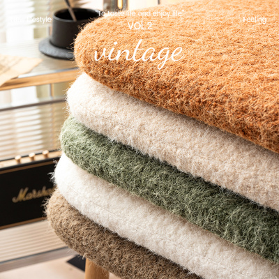 马蹄形坐垫椅垫防滑餐椅做点记忆棉毛绒坐垫冬季久坐屁垫仿貂绒