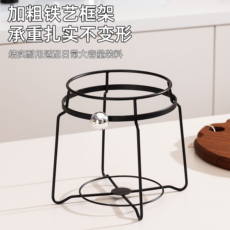 厨房不锈钢桌面垃圾桶家用台面厨余垃圾篓创意铁艺小型收纳支撑架