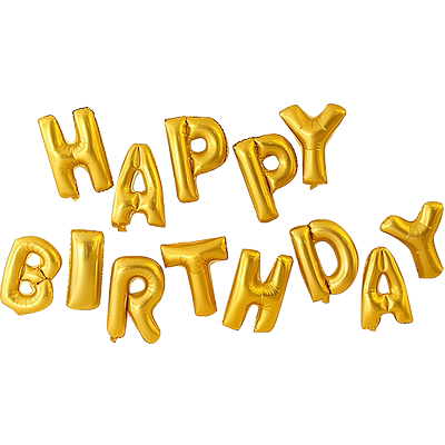 生日快乐气球字母铝膜