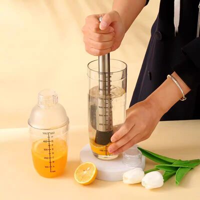 pc雪克杯三件调酒器摇奶茶器皿暴打柠檬