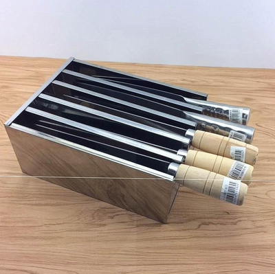 饭店不锈钢厨房多格酒店刀架家用盒带厨房刀座刀盒刀箱大菜刀架子