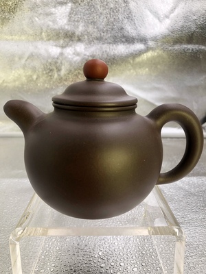 张庆臣紫砂大师，技艺精湛，纯手工精品鸿运当头紫砂壶容量330mL