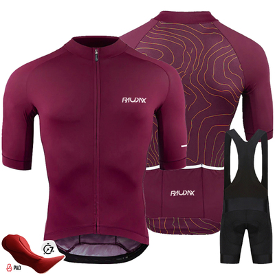 Raudax牛奶丝骑行服公路车上衣速干透气爆款自行车短袖单车服套装