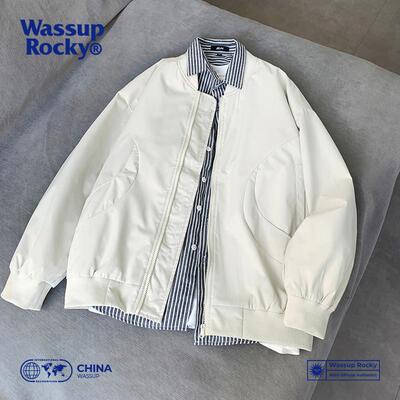 WASSUPROCKY春秋季飞行员夹克男
