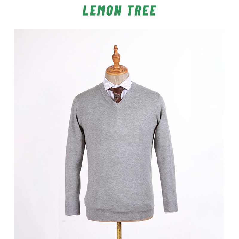 lemon tree聚乳酸（玉米纤维）男女【羊毛衫】v领半高领套头长袖