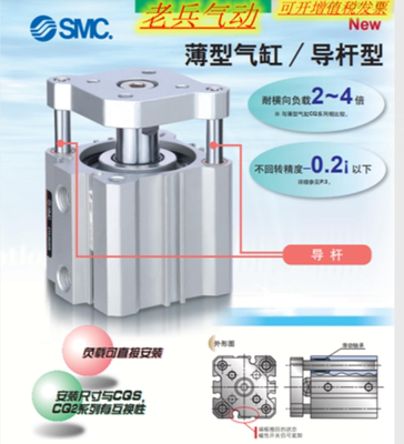 日本SMC原装气动 CQMA16/CQMB16-5/10/15/20/25/30 薄型气缸 现货