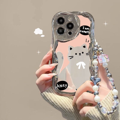 苹果韩风ins电镀小猫咪手机壳