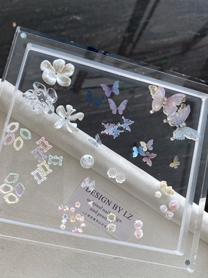 lz高定镂空指甲贴花蝴蝶