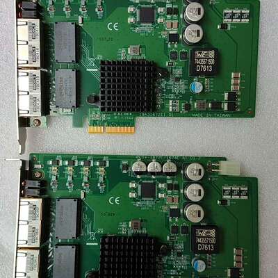 功能正常议价 研华PCIE-1672E/1674E A1 4口poe网卡，