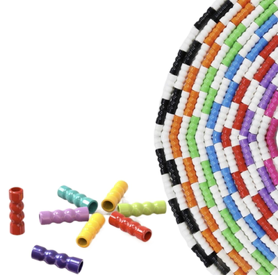 diy竹节跳绳散珠珠子零卖手柄