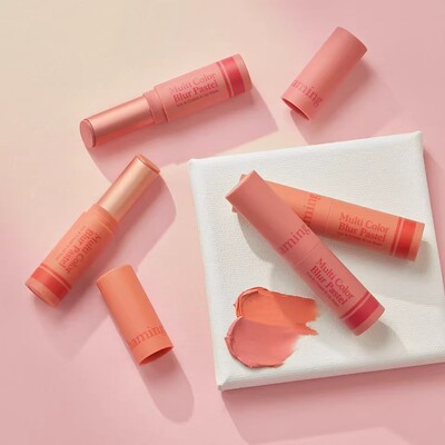 haming腮红新品多用腮红棒唇膏唇部打底眼影棒轻薄自然