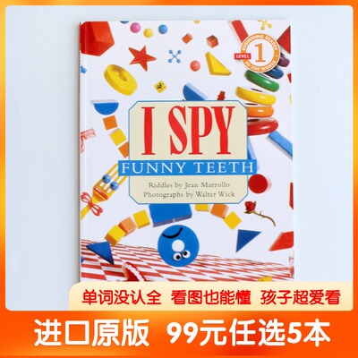 【清仓】3~9岁   I Spy Funny Teeth进口原版英文儿童启蒙读物视觉大发现生活系列1级：有趣的牙齿 学乐出版