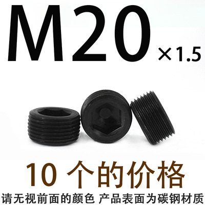 内六角堵头 螺塞 油塞 丝堵止付螺丝M6M8M10M12M14M16M18M20M2224