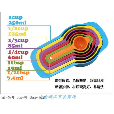 Combination measuring cups Rainbow measuring cup Rainbow 6