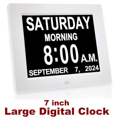 Large Digital Clock for Seniors Calendar Alarm Day Elderly