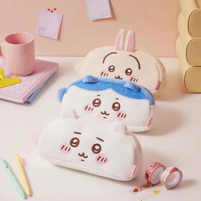 Chiikawa Pencil Case Cartoon Hachiware Plush Pen Bag Usagi S