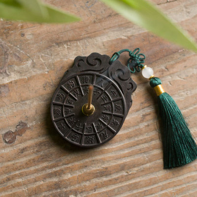 香插香托家用实木日晷黑檀莲花线