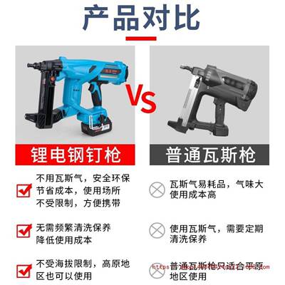 腾亚DCCN40A纯锂电钢钉枪电动射钉抢射钉专用枪混泥土打钉枪水电