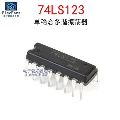 74LS123DIP-16单稳态多谐振荡器
