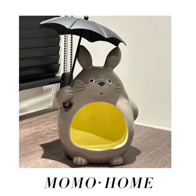 MOMO 龙猫收纳m摆件入户门口玄关钥匙收纳托盘家居客厅装饰品