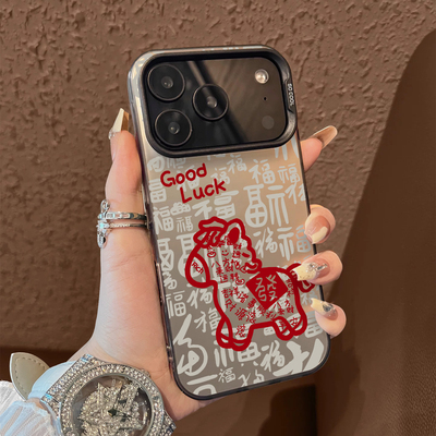 适用于红米k90promax手机壳50福红小马年60至尊版note13pro+支架k40/70e全包防摔12turbo系列redmik80ultra