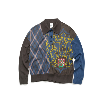 ESOTERIC X ANAR 徽章针织POLO CREST KNIT POLO