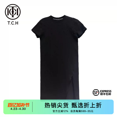 高奢烫钻时尚休闲显瘦连衣裙